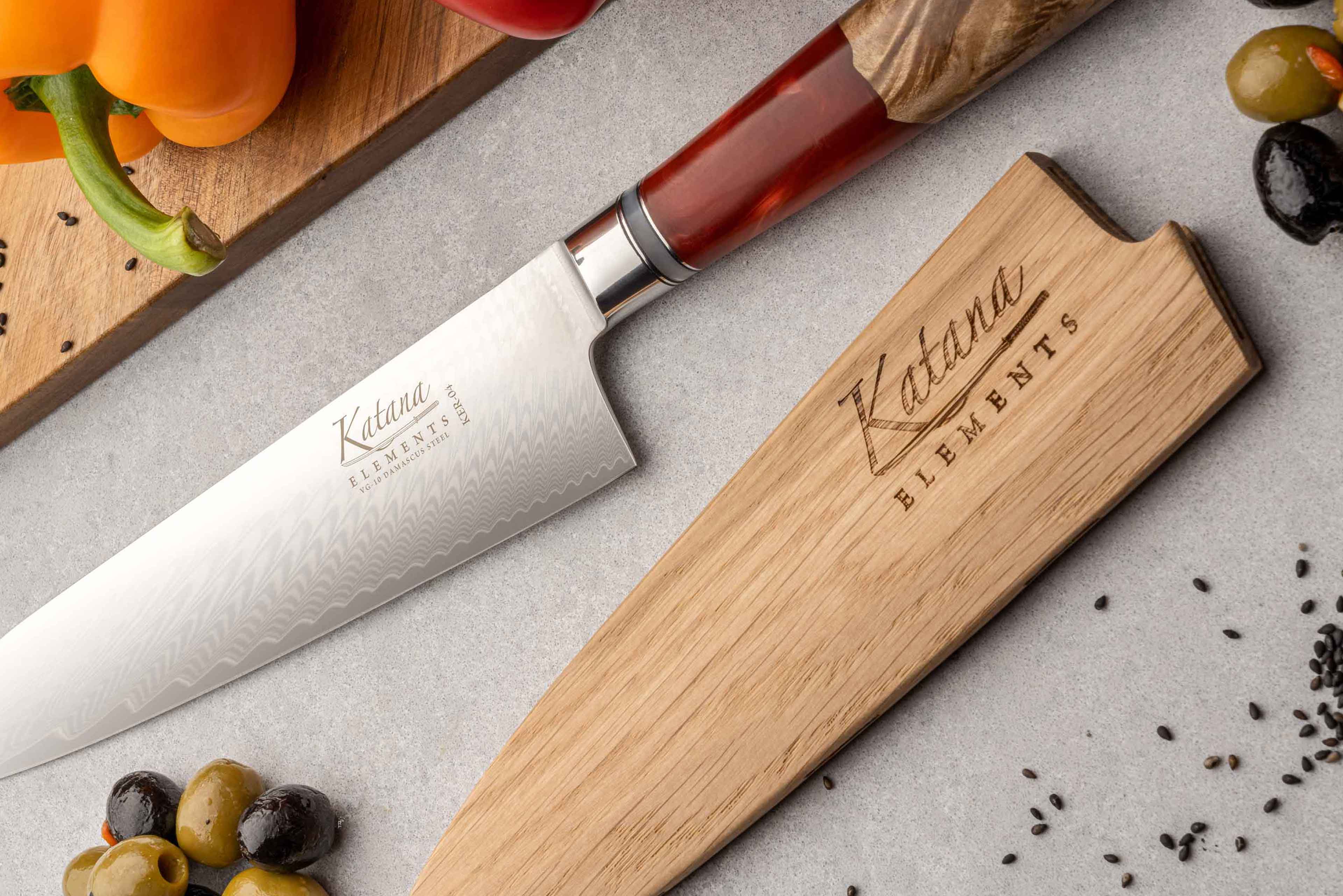 Katana Saya Elements Volcanic 3 Pce Knife Set